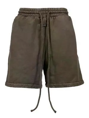 Fear Of God Drawstring Waist Logo Patch Shorts - Brown