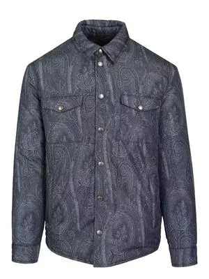 Etro Paisley Print Jacket - Blue