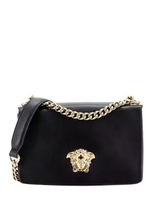 Versace Palazzo Medusa Sultan Leather Shoulder Bag - Black