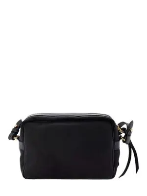Prada Logo Camera Bag Canvas Small Crossbody Bag - Black