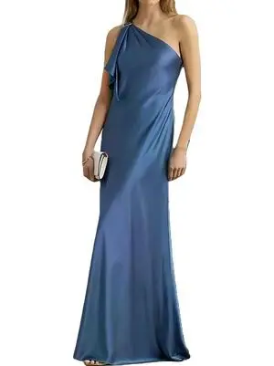 RALPH LAUREN Lauren Ralph Lauren Elzira One-Shoulder Gown