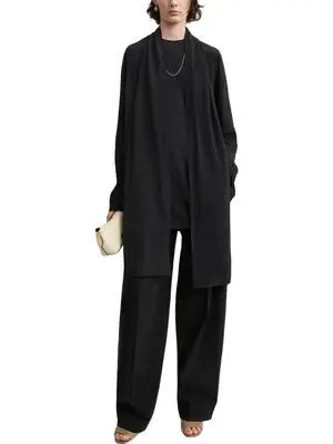 TOTEME Draped Scarf Blouse - Black