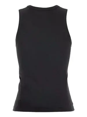 LANVIN Lanvin Black Cotton Bead-Embellished Sleeveless Top