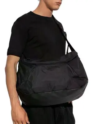 Nike Logo Embroidered Shoulder Bag - Black