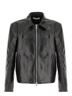 Our Legacy Zip-up Leather Jacket - Black