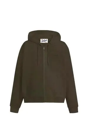 MC2 SAINT BARTH Zip-up Embroidered Hoodie - Green