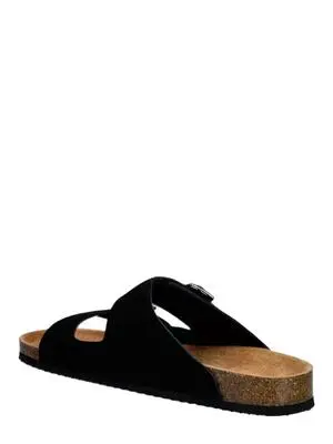 Sketchers Buckle-fastening Suede Sandals - Black