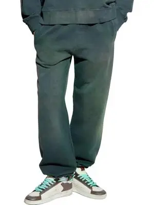 GOLDEN GOOSE Faded Effect Cotton Track Pants - Black