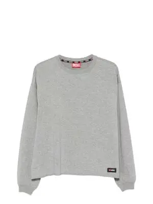DIESEL® Patricia Logo Patch Crewneck Sweatshirt - Grey