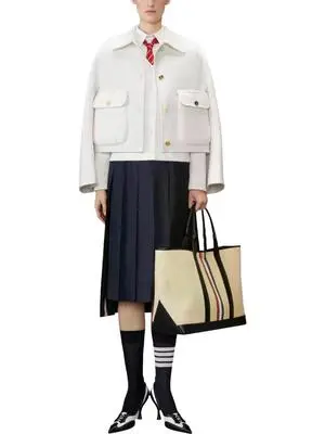 Thom Browne 4-bar Trompe L'oeil Cardigan - White