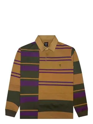 SOUTH2 WEST8 Rugger Patterned Long-sleeve Polo Shirt - Yellow