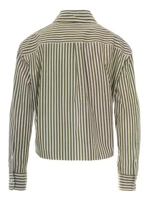 Max Mara Striped Cotton Shirt - Green