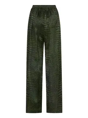 BALENCIAGA Balenciaga Crocodile-Effect Wide-Leg Trousers