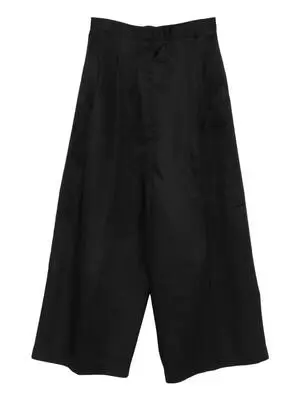LỰU ĐẠN Pleated Trousers - Black