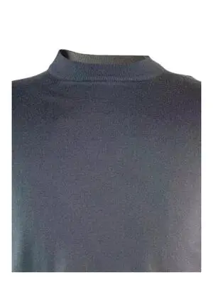 Eleventy Ribbed-trim Silk Sweater - Black