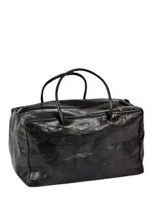 BEA MOMBAERS Crinkled Finish Shoulder Bag - Black