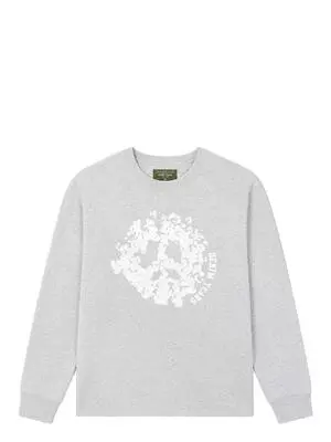DENIM TEARS Peace Wreath Graphic-print T-shirt - Grey