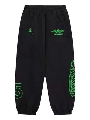 SP5DER Script Warm Up Track Pants - Black
