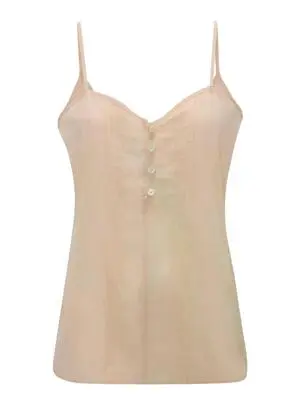 Victoria Beckham Rouleaux Pintucked Cami Top - Pink