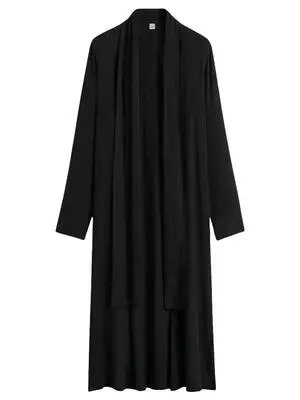 TOTEME Scarf Detail Long Sleeve Midi Dress - Black