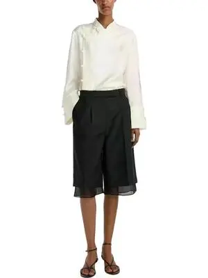 RÓHE Organza Insert Tailored Shorts - Black