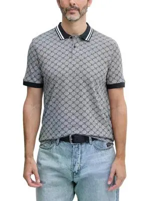 JOOP! Cornflower Jessino Monogram-print Polo Shirt - Grey
