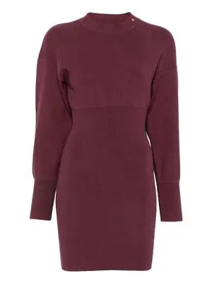 ANINE BING Ribbed-knit Mini Dress - Red