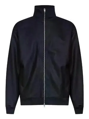 JIL SANDER Zip-up Wool Jacket - Blue