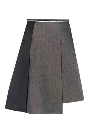 Kolor Asymmetric Panelled Midi Skirt - Grey