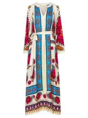 NEMA NEMA Freya Paisley-Print Belted Midi Dress