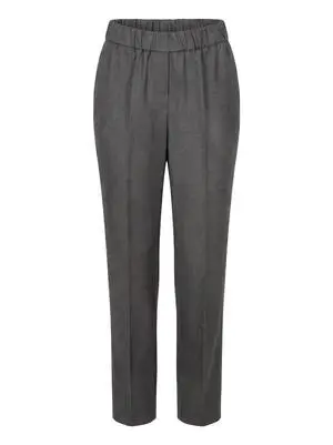 Peserico Elasticated-waistband Tailored Trousers - Grey