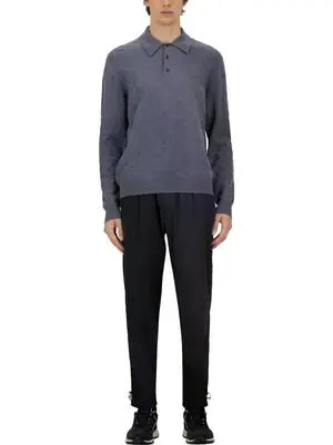 Herno Wool Polo Collar Sweater - Blue