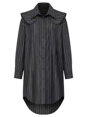 Y/PROJECT Y/Project Striped Pinstripe Shirt Maxi Dress