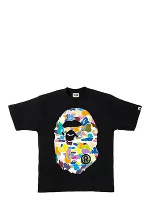 A BATHING APE Multi Camo Ape Head T-shirt - Black