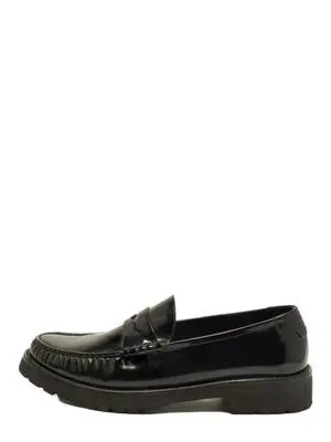 Saint Laurent Le Penny Leather Loafers - Black