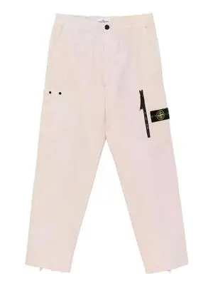 Stone Island Loose-fit Cargo Pants With Compass Badge - Pink