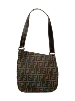 Fendi Zucca Canvas Shoulder Bag - Brown