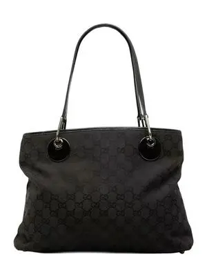 Gucci Gg Canvas Eclipse Tote Bag - Black