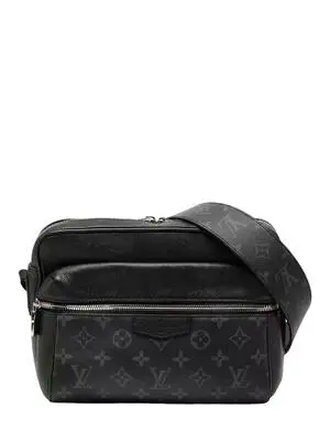 LOUIS VUITTON Monogram Taigarama Messenger Bag - Black