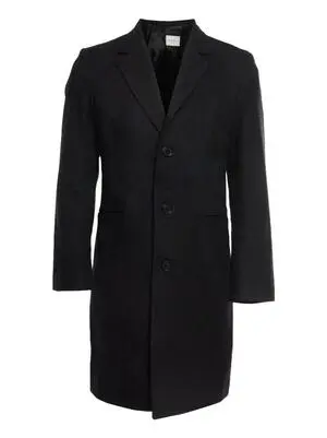 Sandro Single-breasted Notch Lapel Coat - Black