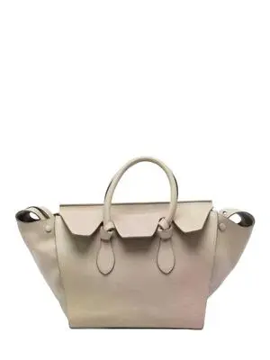 Celine Medium Grained Calfskin Tie Knot Tote Bag - Brown