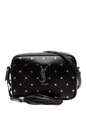 Saint Laurent Calfskin Monogram Star Lou Camera Bag - Black