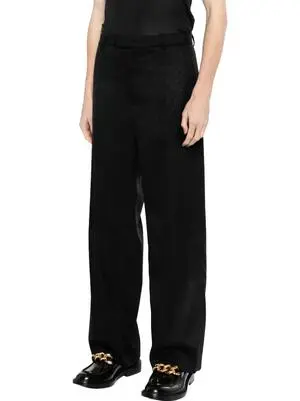Casablanca Jacquard Wide-leg Trousers - Black