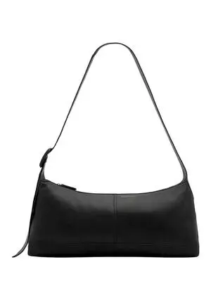 AMI Paris Small Taurillon Leather Crossbody Bag - Black