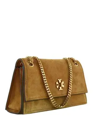 Tory Burch Logo Plaque Chain-link Shoulder Bag - Neutrals