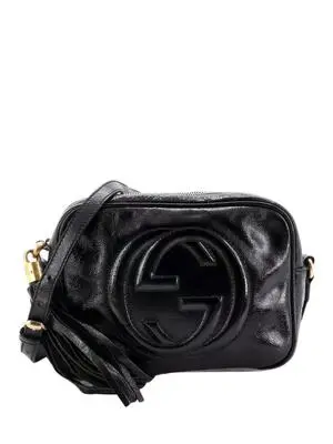 Gucci Soho Disco Patent Small Crossbody Bag - Black
