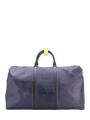 LOUIS VUITTON Keepall Bandouliere 50 Epi Leather Travel Bag - Blue
