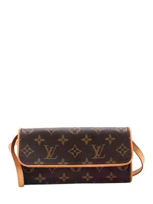 LOUIS VUITTON Monogram Canvas Twin Pm Handbag - Brown