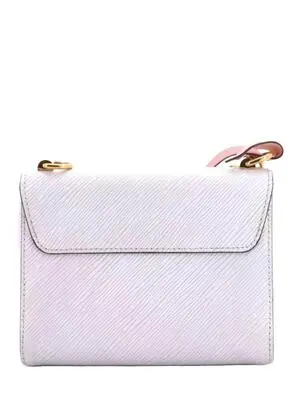 LOUIS VUITTON Louis Vuitton Monogram Flower Strap Twist Handbag Epi Leather PM Shoulder Bag White