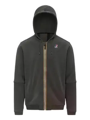 K-WAY Zip-up Logo Hoodie - Grey